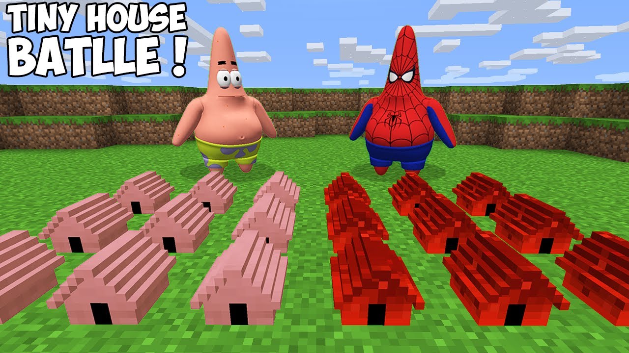 PATRICK 1000 TINY HOUSE vs SPIDER MAN PATRICK 1000 TINY HOUSE! Smallest ...
