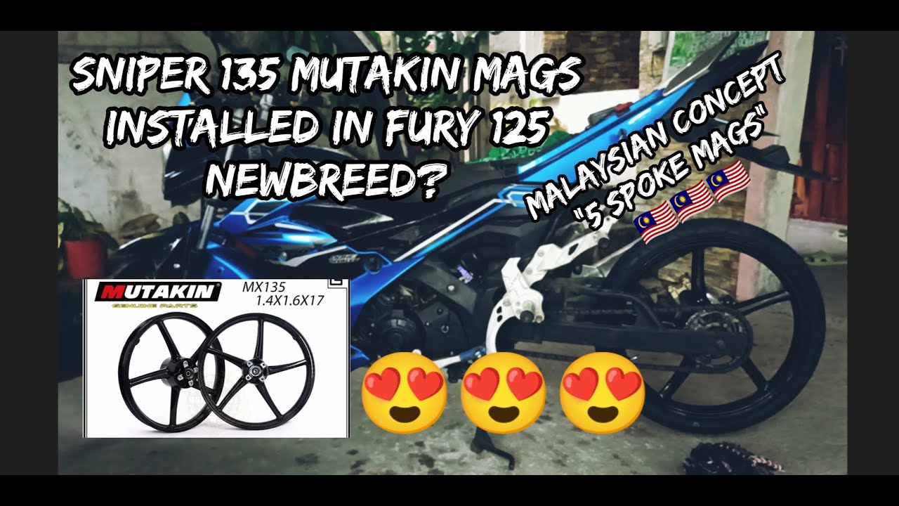 MUTAKIN mags Sniper Mx135 installed in FURY 125 / 1.4*1.6 Five Spokes ...