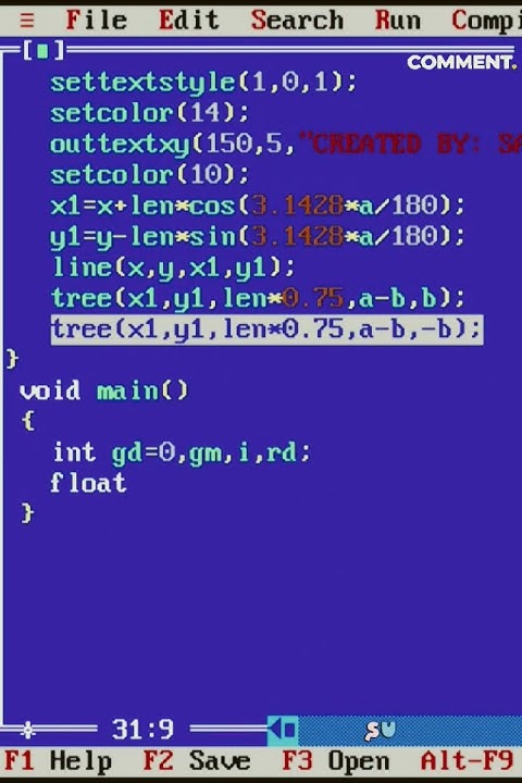 48 Tree 🌲 Animation In C Programminggraphics In C3d Animation Cprogrammingshort