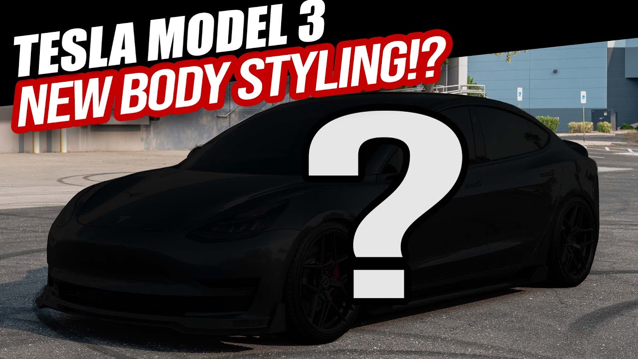 New Tesla Model 3 Body Style in Carbon Fiber!? Sneek Peek Look! - YouTube