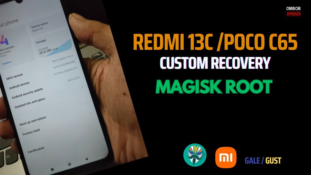 Redmi 13C / Poco C65 - Magisk Root Using Custom Recovery - YouTube