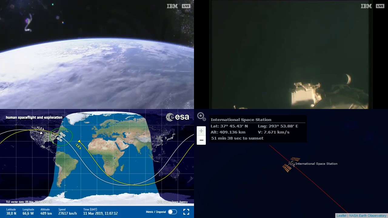 Sunrise Over North America - NASA/ESA ISS LIVE Space Station With Map ...