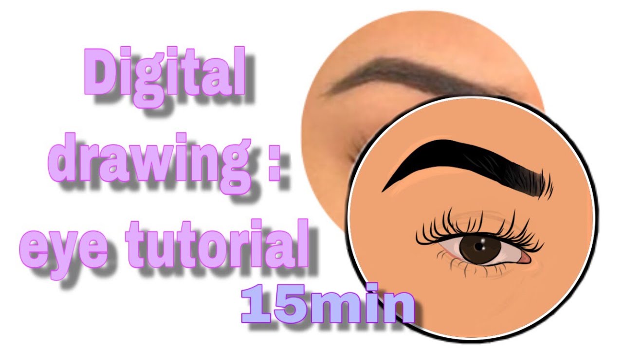 Eyes and eyebrows 👁💕|Digital art tutorial | Plumplip.edits - YouTube