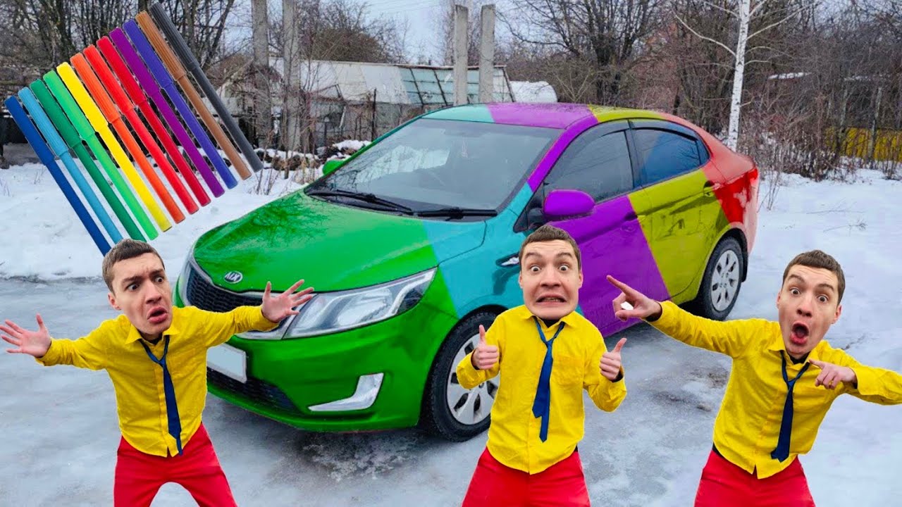 Mr. Joe on a MultiColored Sports CAR for Racing VS a Fun RACE on Cool ...