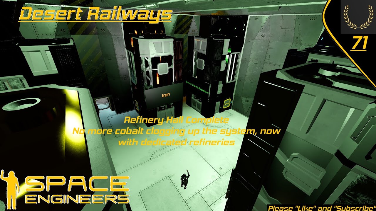 Space Engineers : Refinery Hall with specialist for ore type's : Desert ...