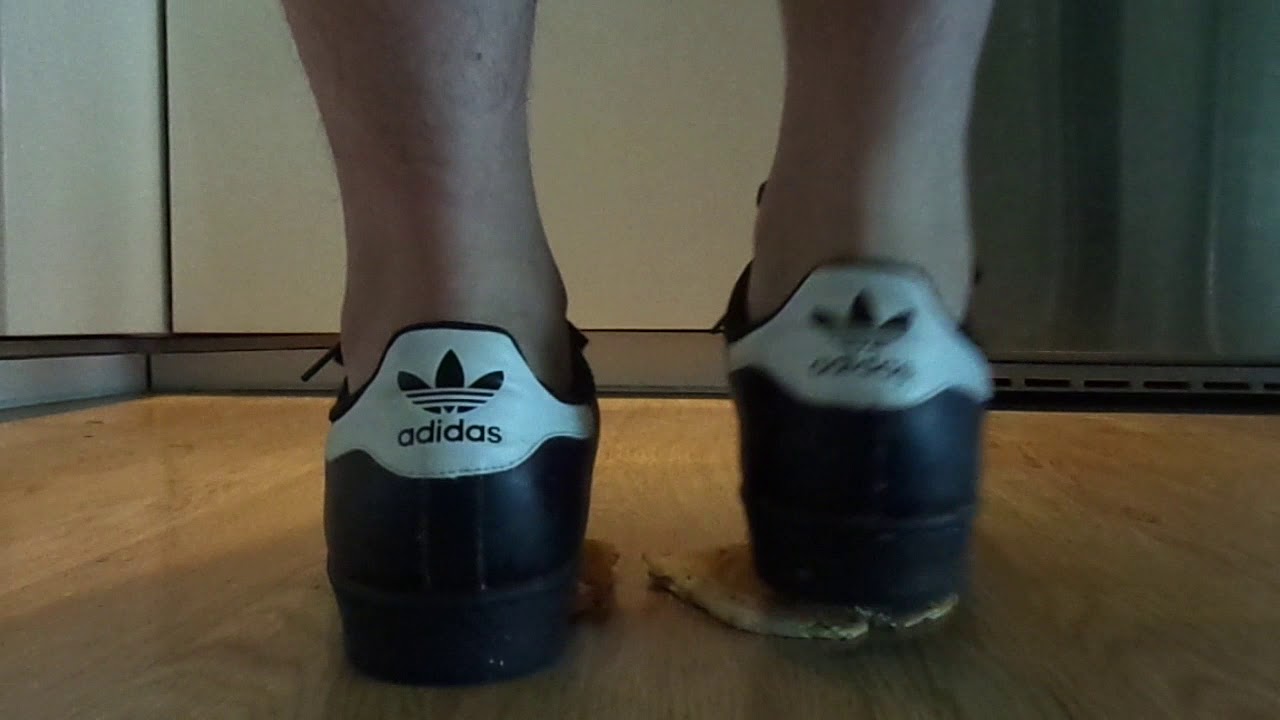 Adidas Superstar stomp / crush food / bread - YouTube