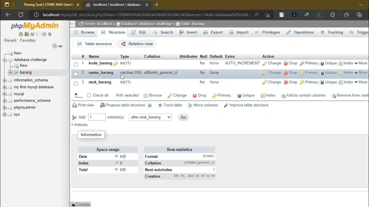 Challenge skema database Mysql di PHPMyAdmin || Membuat Relasi Tabel - YouTube