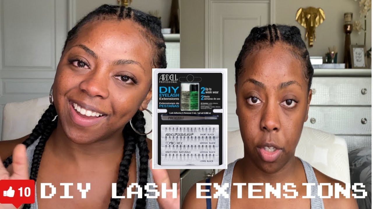 DIY At Home Lash Extensions - YouTube