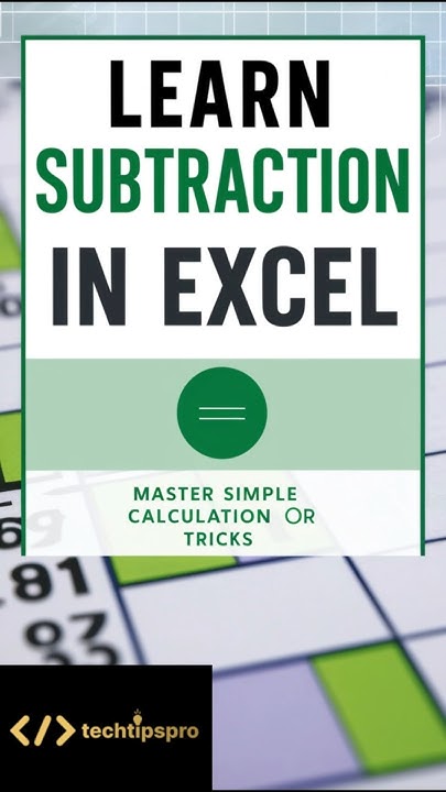 Quick & Easy Way to Subtract Numbers in Excel! (Beginner Tutorial ...