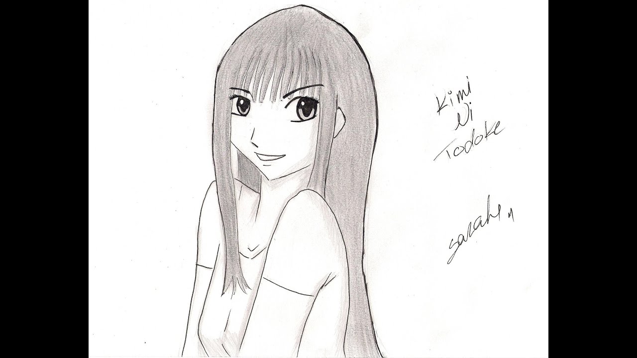 Speed Drawing Sawako From Kimi Ni Todoke - YouTube