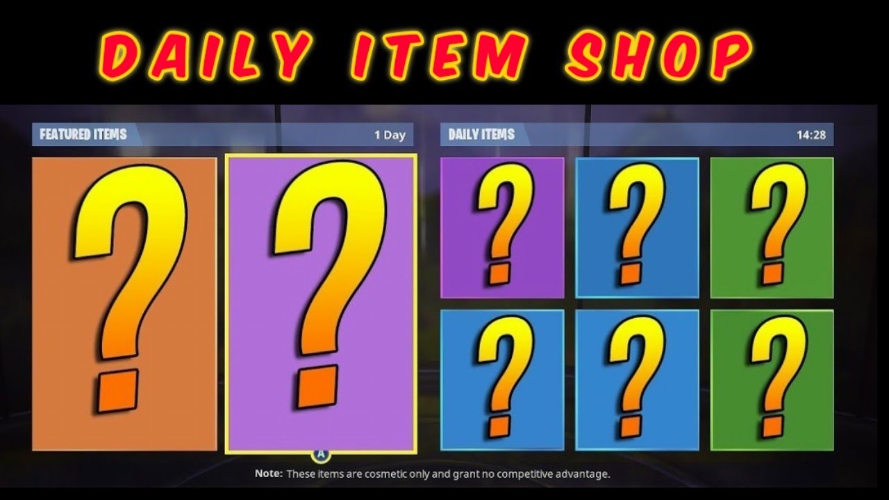 Daily item shop - YouTube