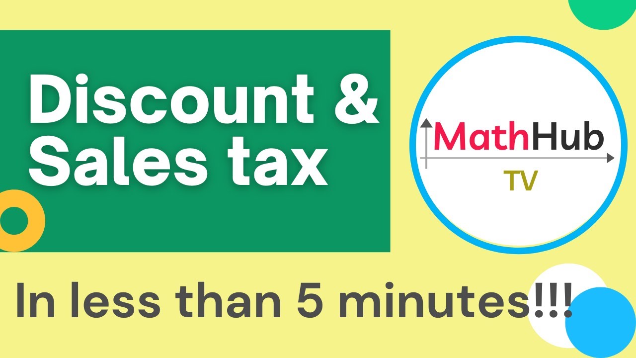 Learn Sales Tax And Discount In LESS Than 5 MINUTES How To Calculate Learn Sales Tax And Discount In LESS Than 5 MINUTES How To Calculate