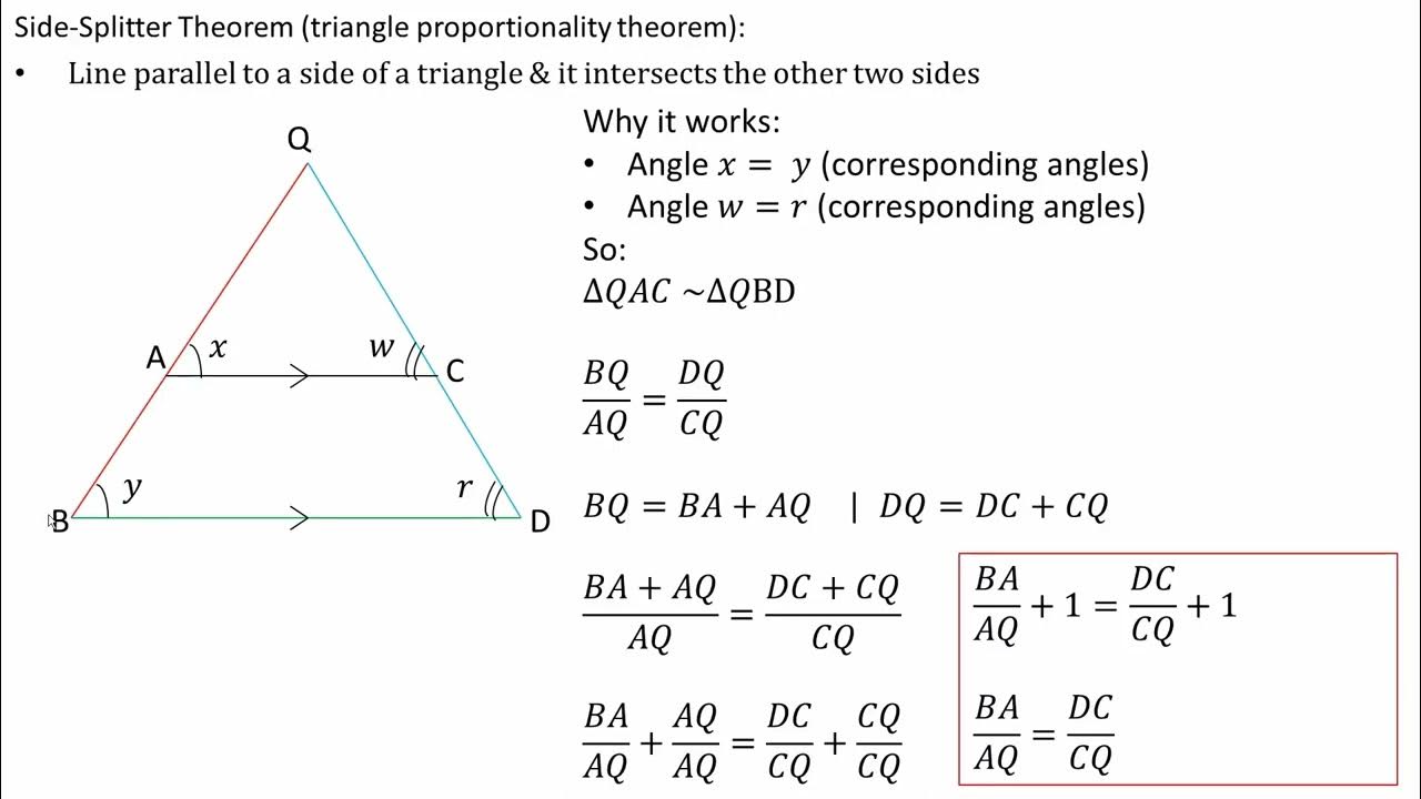 Side Splitter Theorem Proof - YouTube