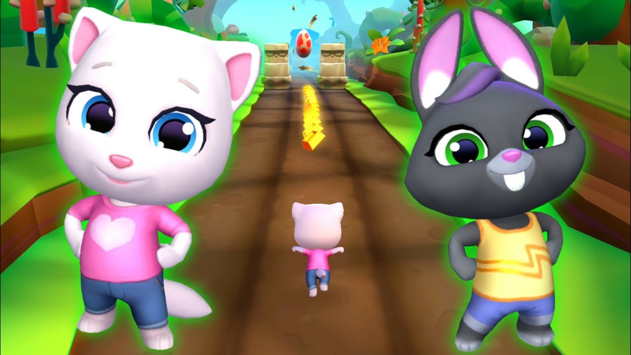 Talking Tom Time Rush - Angela, Becca - Full Screen - OutFun Gameplay ...