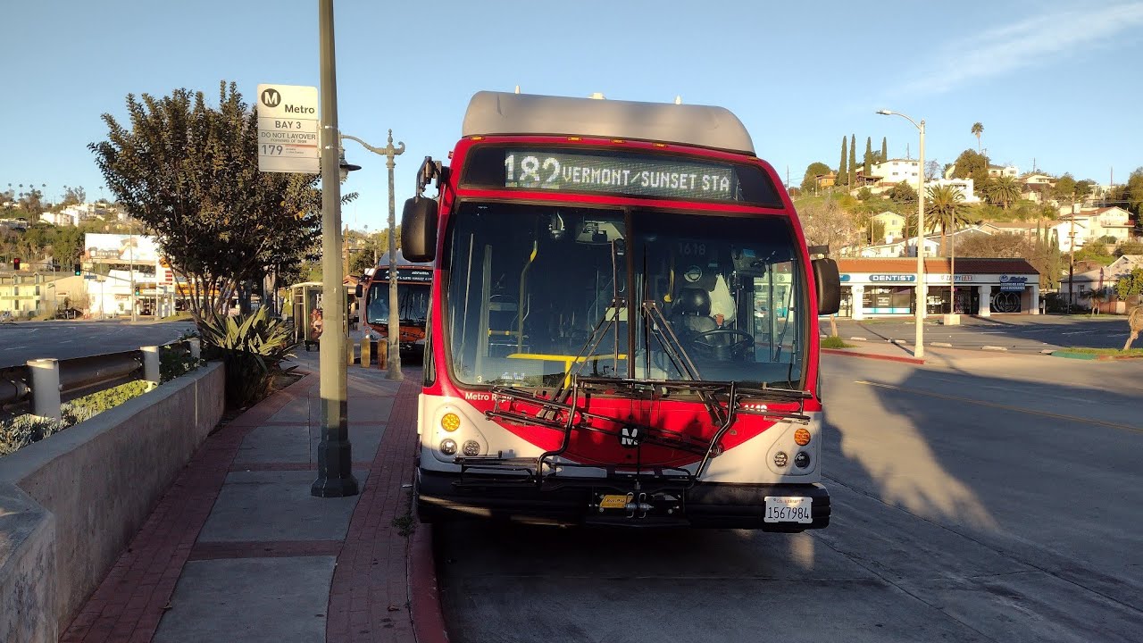 Full Ride LA Metro Line 182 Rose Hill Transit Center to Vermont ...