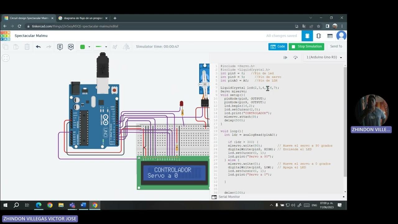 Funcionamiento de un Servomotor con un Arduino y una Pantalla LCD - YouTube