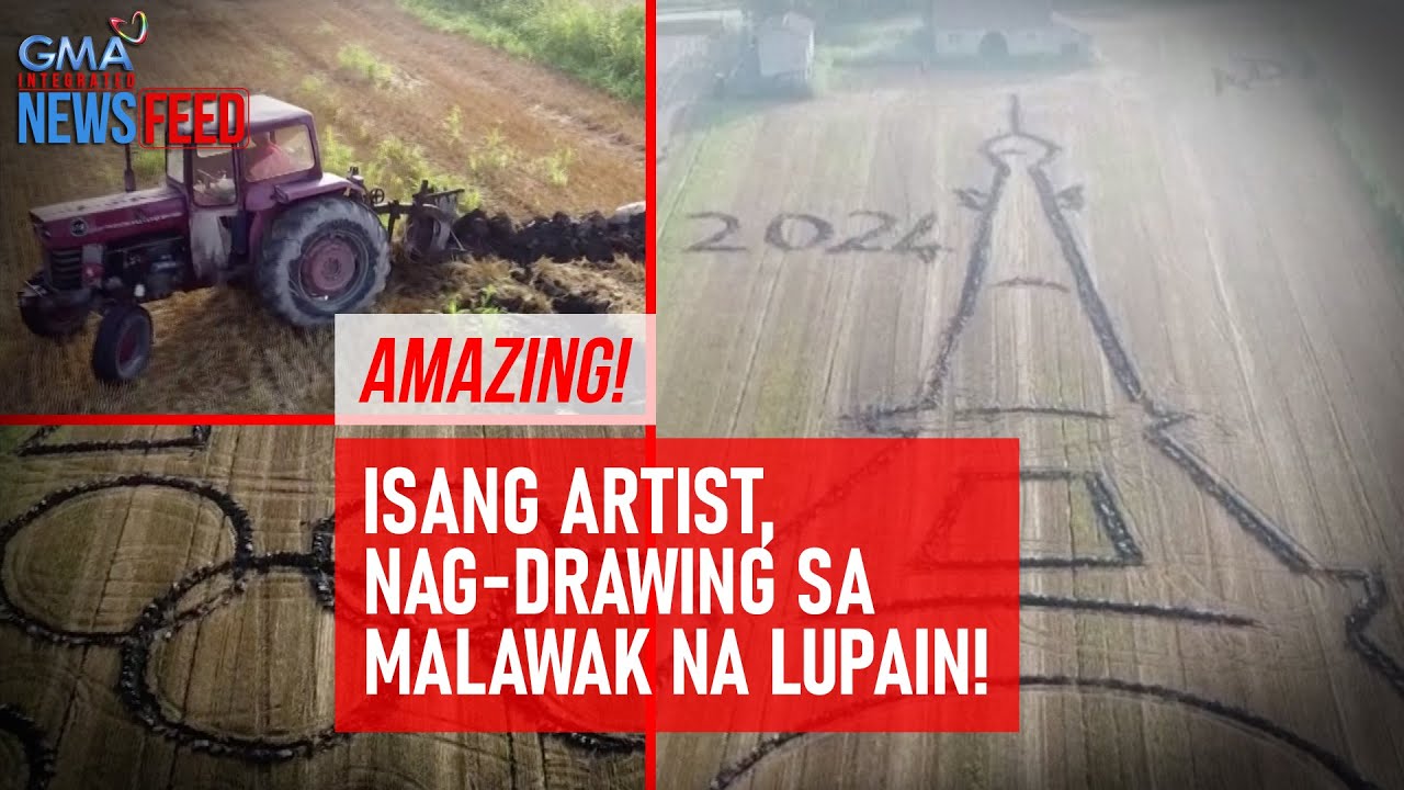 Amazing! Isang artist, nag-drawing sa malawak na lupain! | GMA ...
