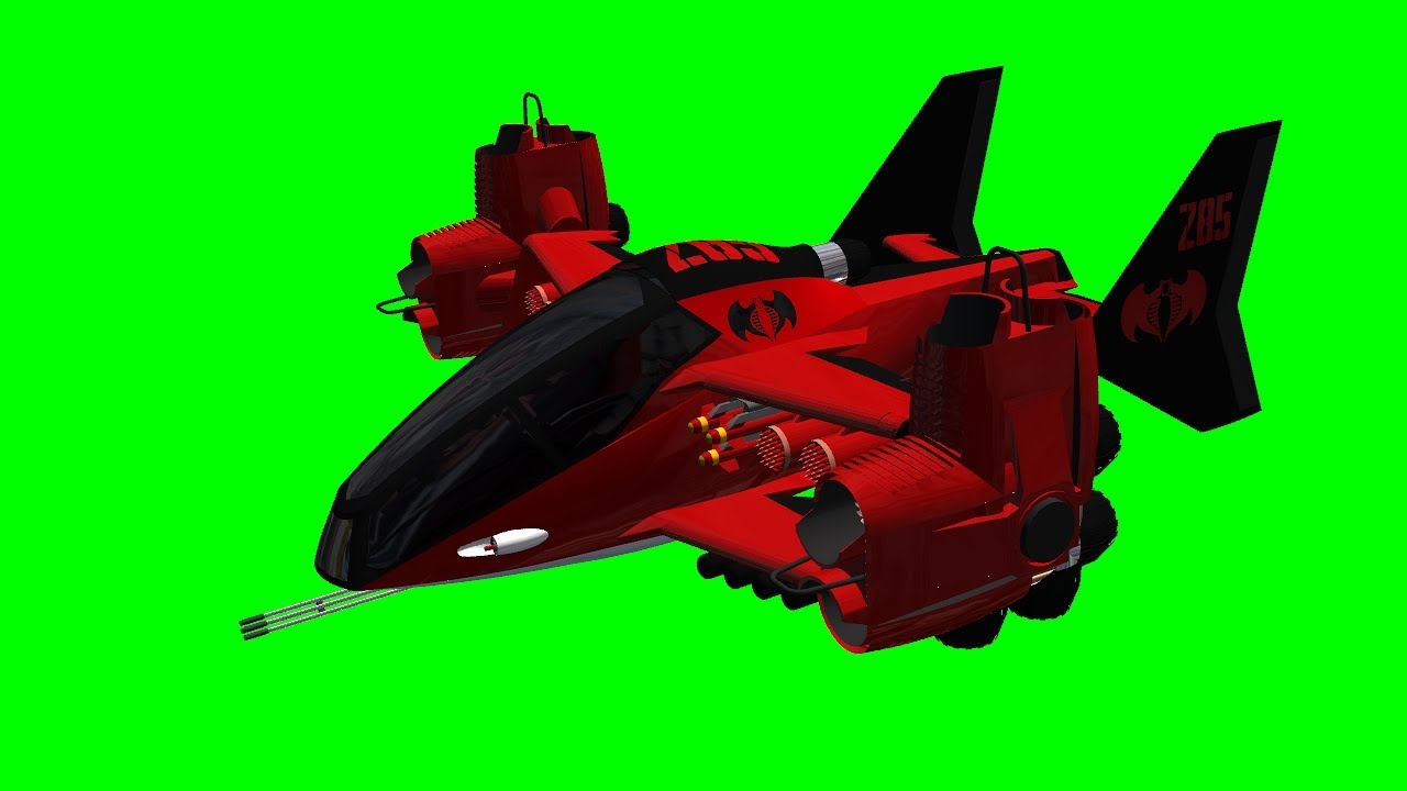G.I. Joe Cobra Firebat fly by - free green screen - free use - YouTube