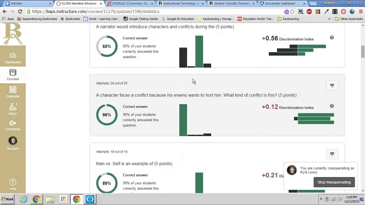 Canvas Quiz Statistics and Moderation - YouTube