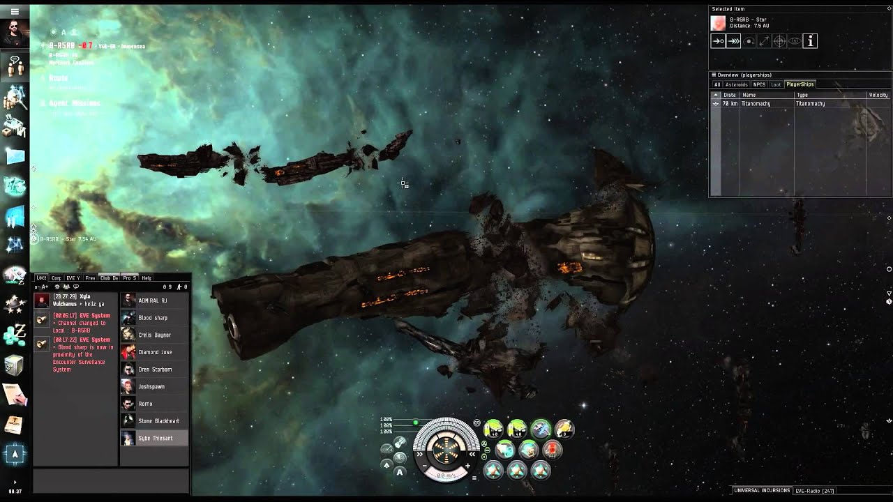 Eve Online : RJ Takes a trip to the Titan Monument in B-R5RB - YouTube