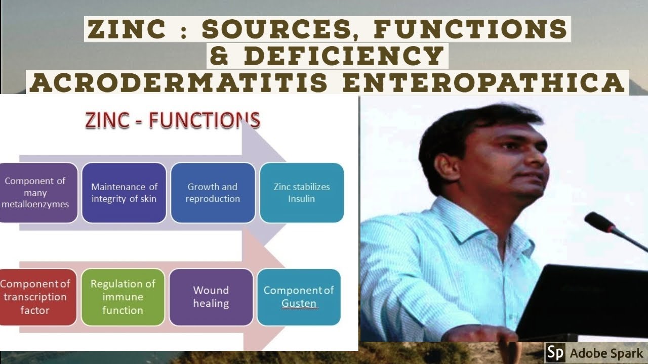 ZINC- Sources, Functions & Deficiency manifestations | Acrodermatitis ...