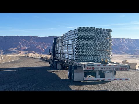 Prime Inc flatbed trucking #73. 2 stop load from Charlotte pipe in ...