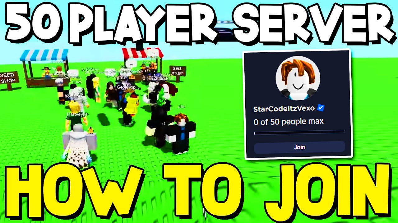 How To JOIN 50 PLAYER SERVER in GROW A GARDEN! ROBLOX - YouTube