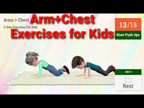 Arm + Chest Exercises for Kids // Aerobic Exercises - YouTube