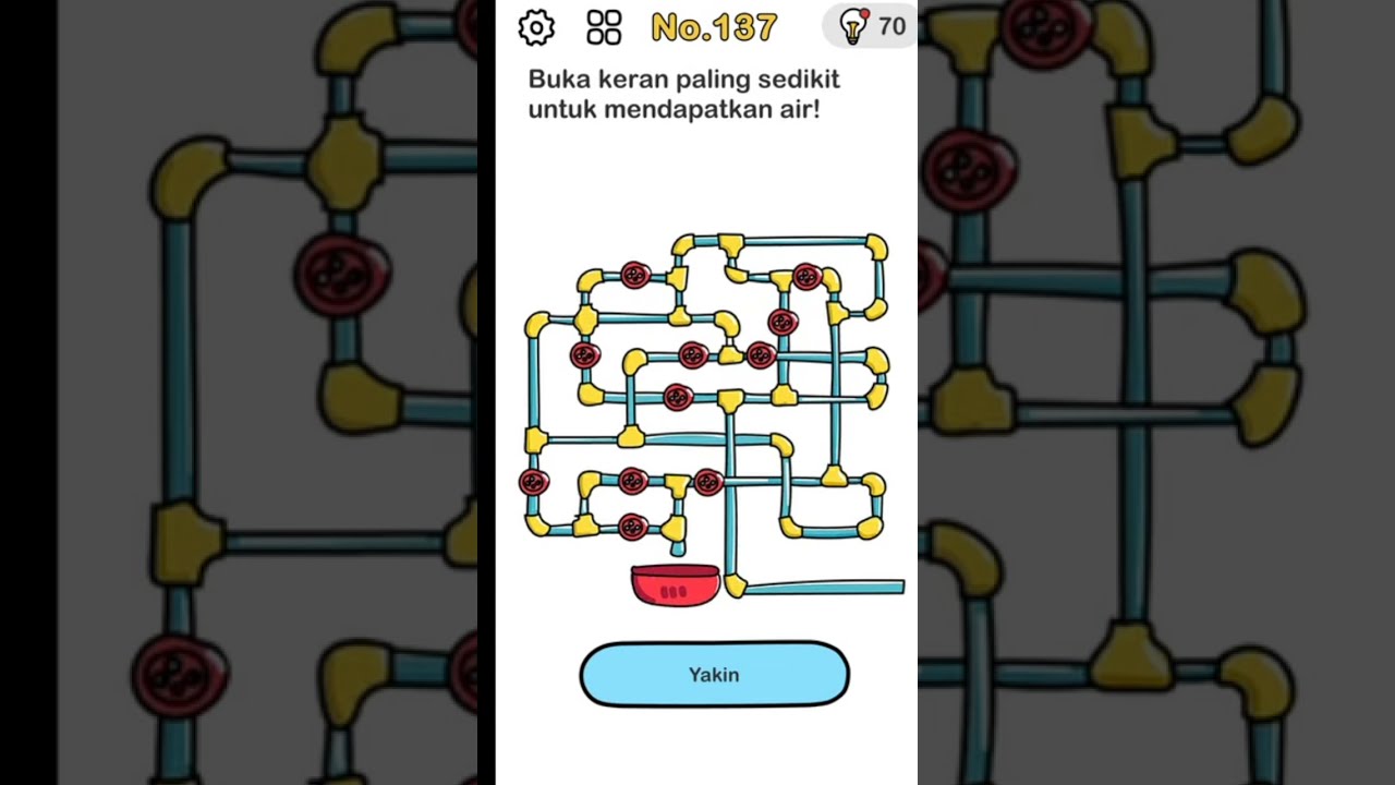 Buka keran paling sedikit untuk mendapatkan air brain out - brain out ...