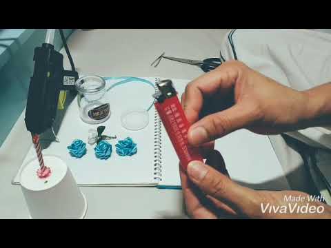 DIY ROSES IN A RECYCLED DESSERT BOTTLE