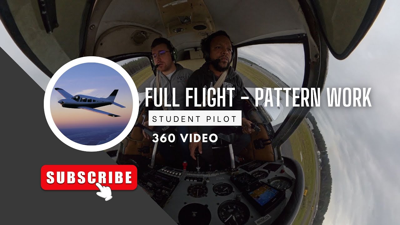 Full Length Flight Training | Touch & Goes | Piper Cherokee 180 | 360 ...