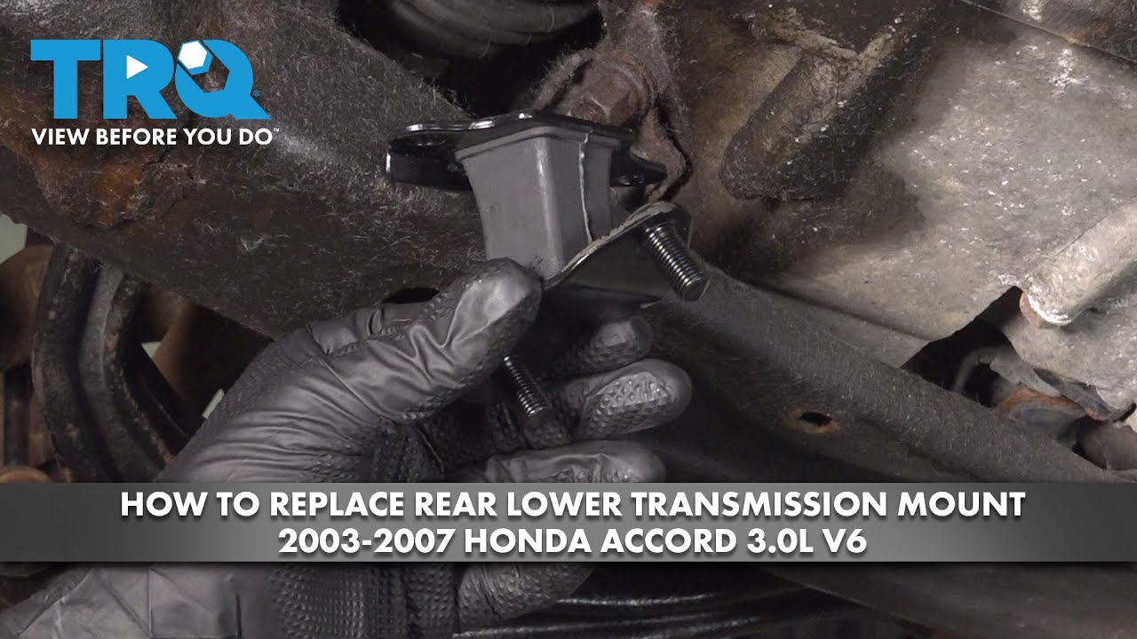 How to Replace Rear Lower Transmission Mount 2003-2007 Honda Accord 3 ...