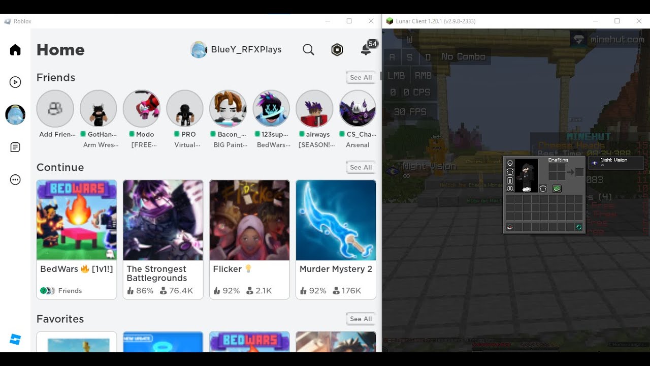 Playing Minecraft and Roblox . ( i might give out Robux - YouTube