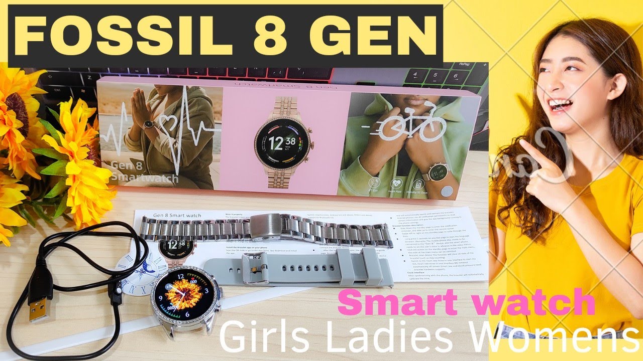 Model: Fossil Gen 8 Smart Watch For Ladies Women Girls | Diamond ...
