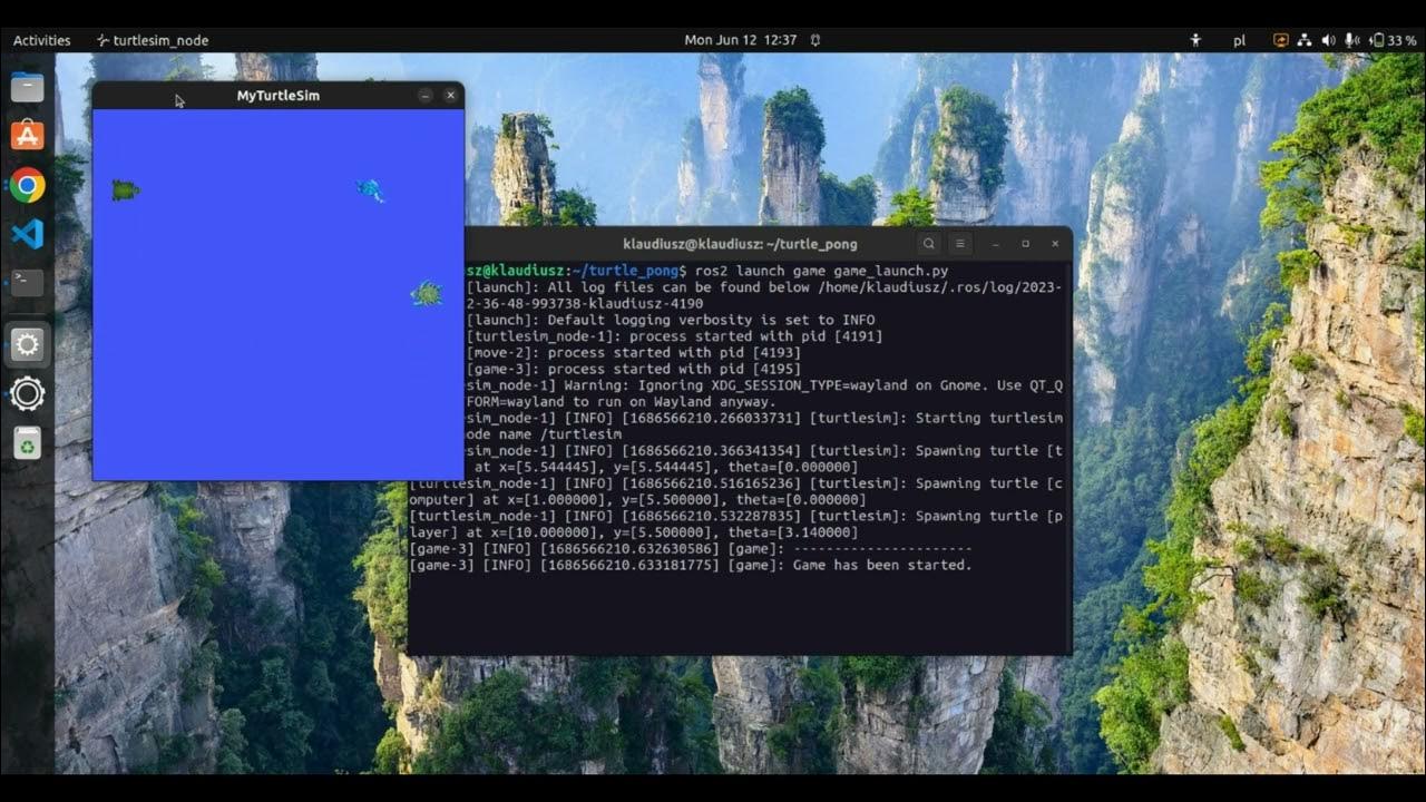 Turtle-Pong-Py - Python ROS2 Humble game 2023 - YouTube