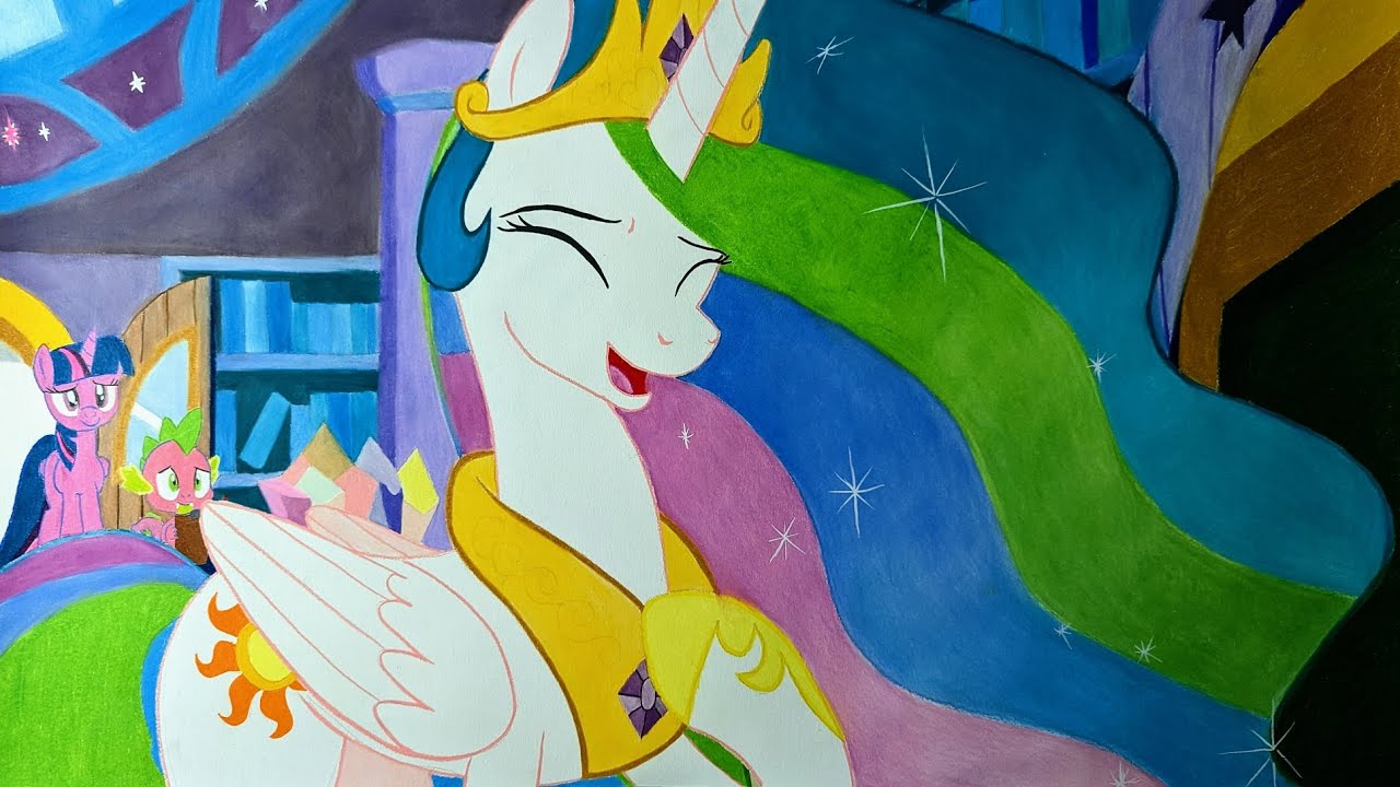 How to Draw Princess Celestia - Speed Draw - YouTube