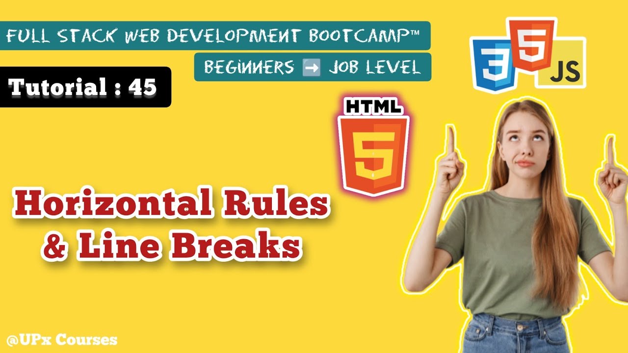 Horizontal Rules And Line Breaks In Html Tutorial 45 UPx Courses YouTube Horizontal Rules And Line Breaks In Html Tutorial 45 UPx Courses YouTube