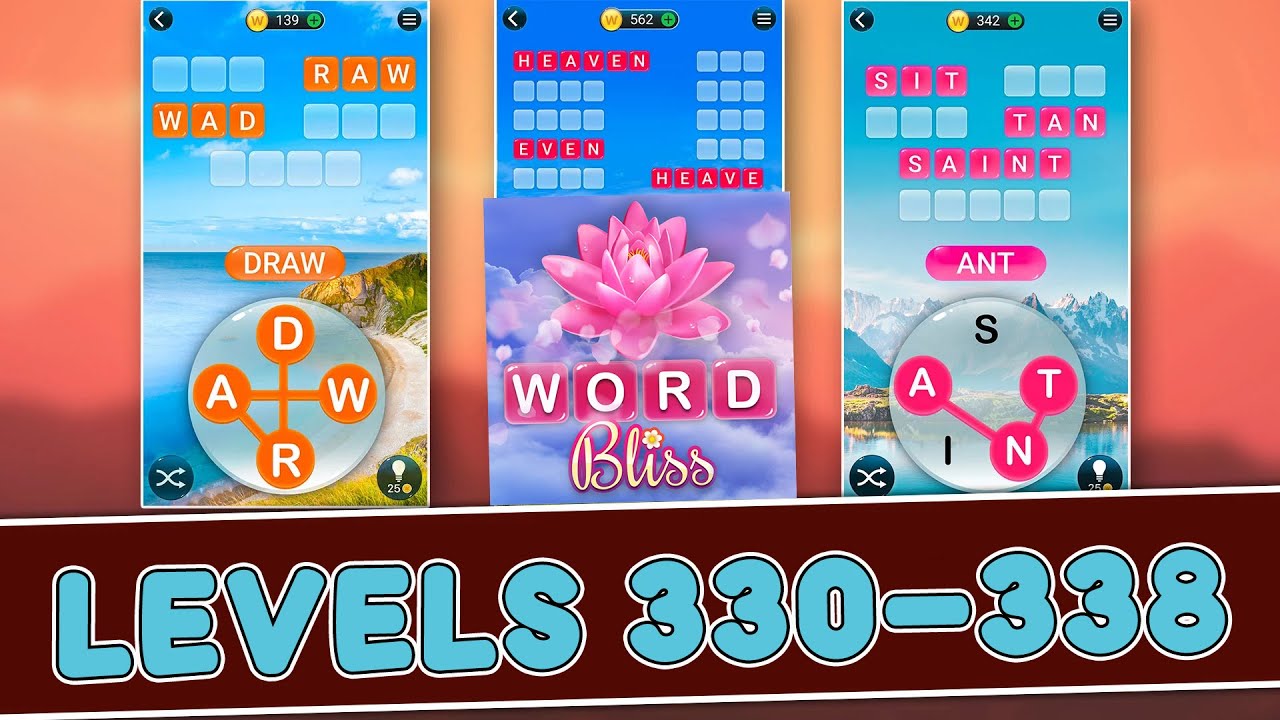 Word Bliss Levels 330 - 338 Answers - YouTube