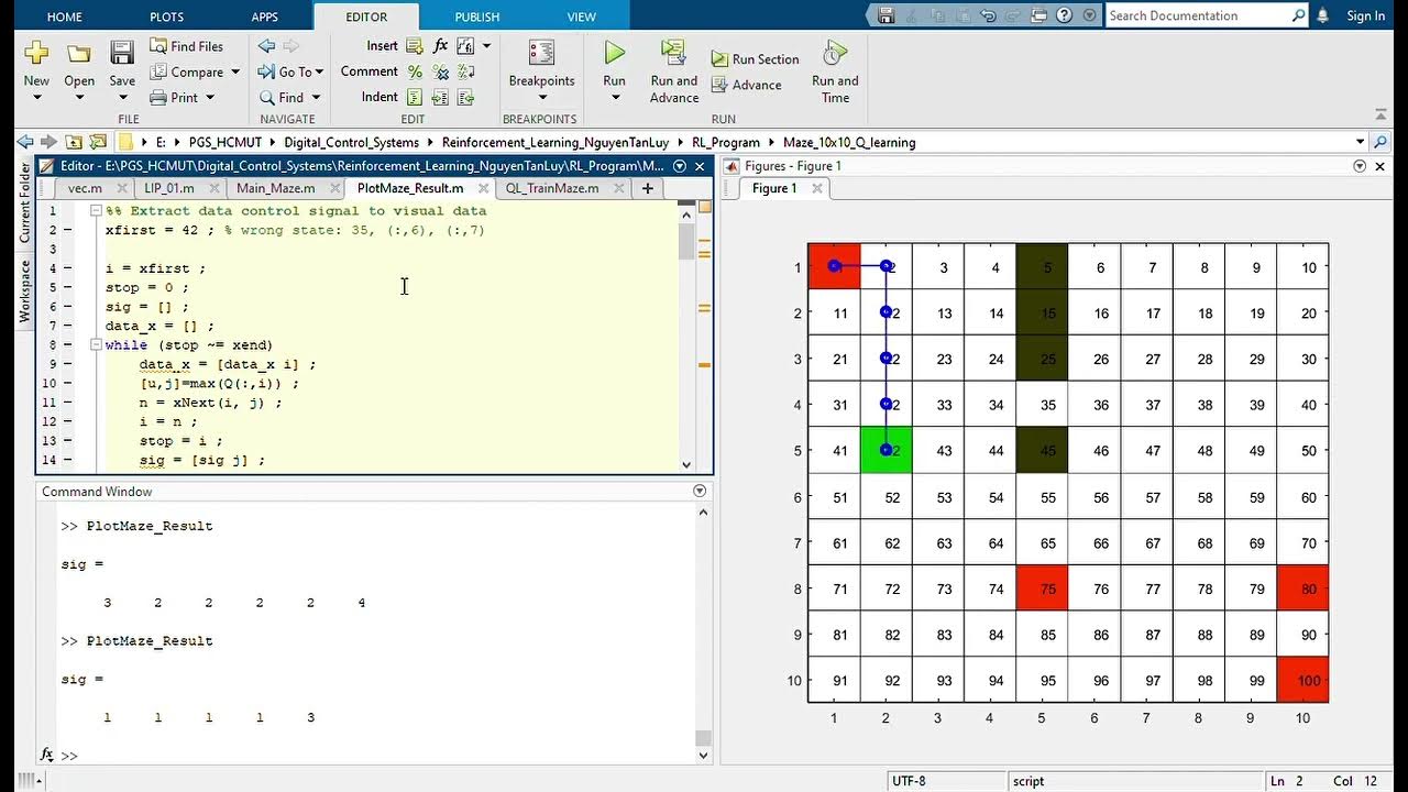 Using Q-learning to solve Maze (Matlab 2020a) - YouTube