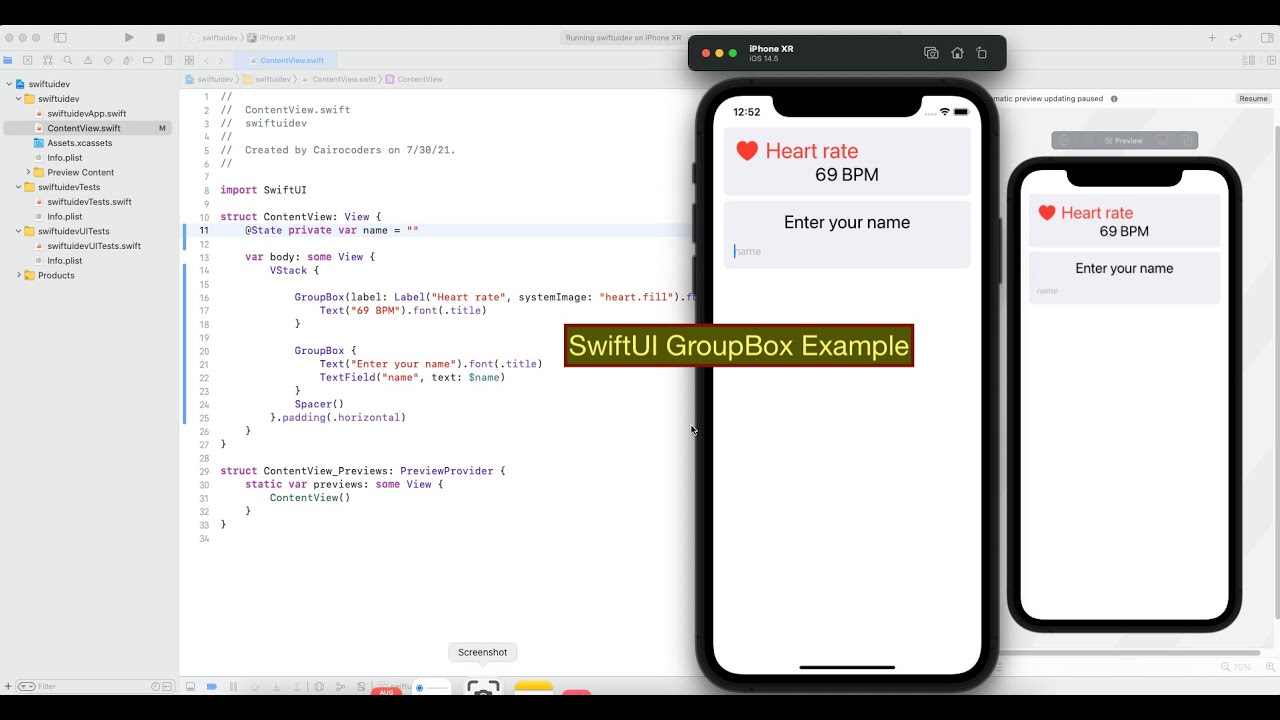 Swiftui Groupbox Example Youtube