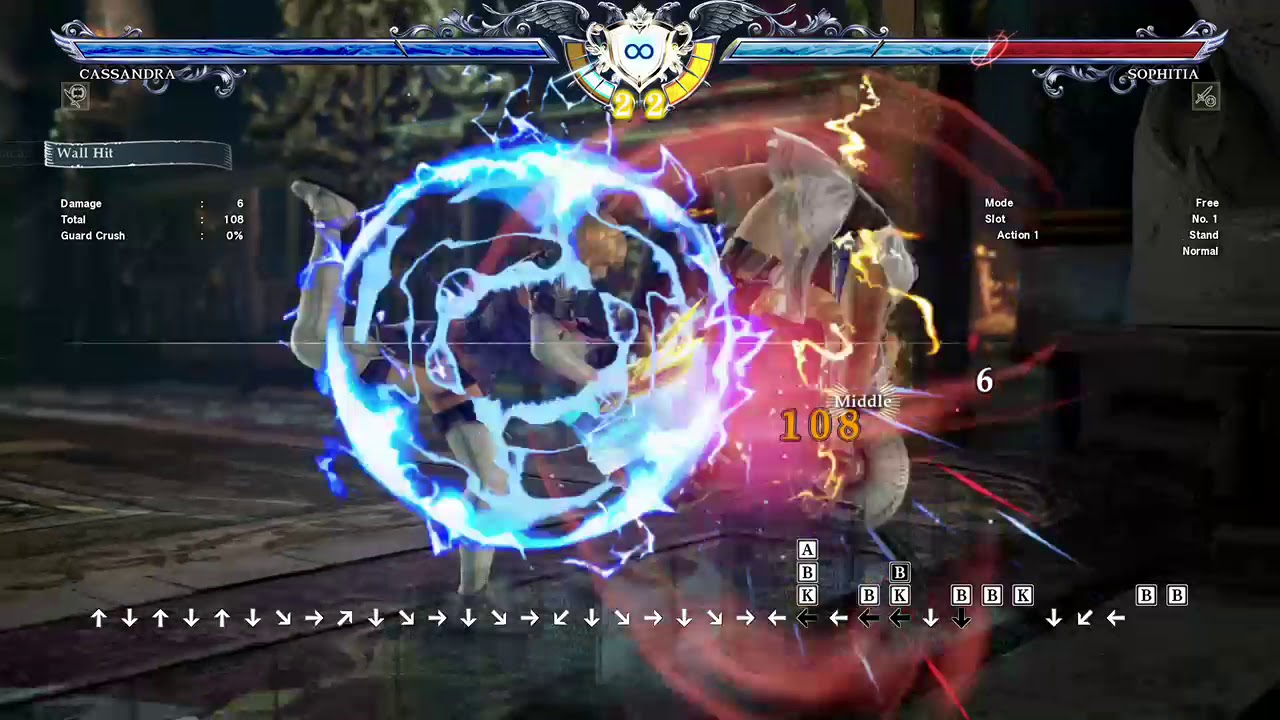 Soul Calibur VI Cassandra wall Combo - YouTube