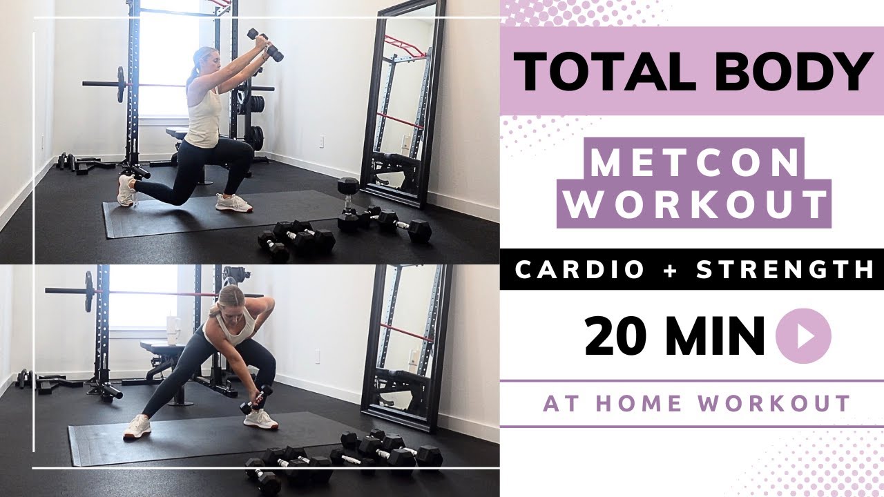 20 MIN FULL BODY METCON WORKOUT | Cardio + Weights Metabolic ...
