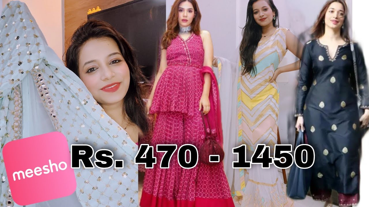 Meesho Festival Kurta **Sharara Set**latest party wear dresses /kurta ...
