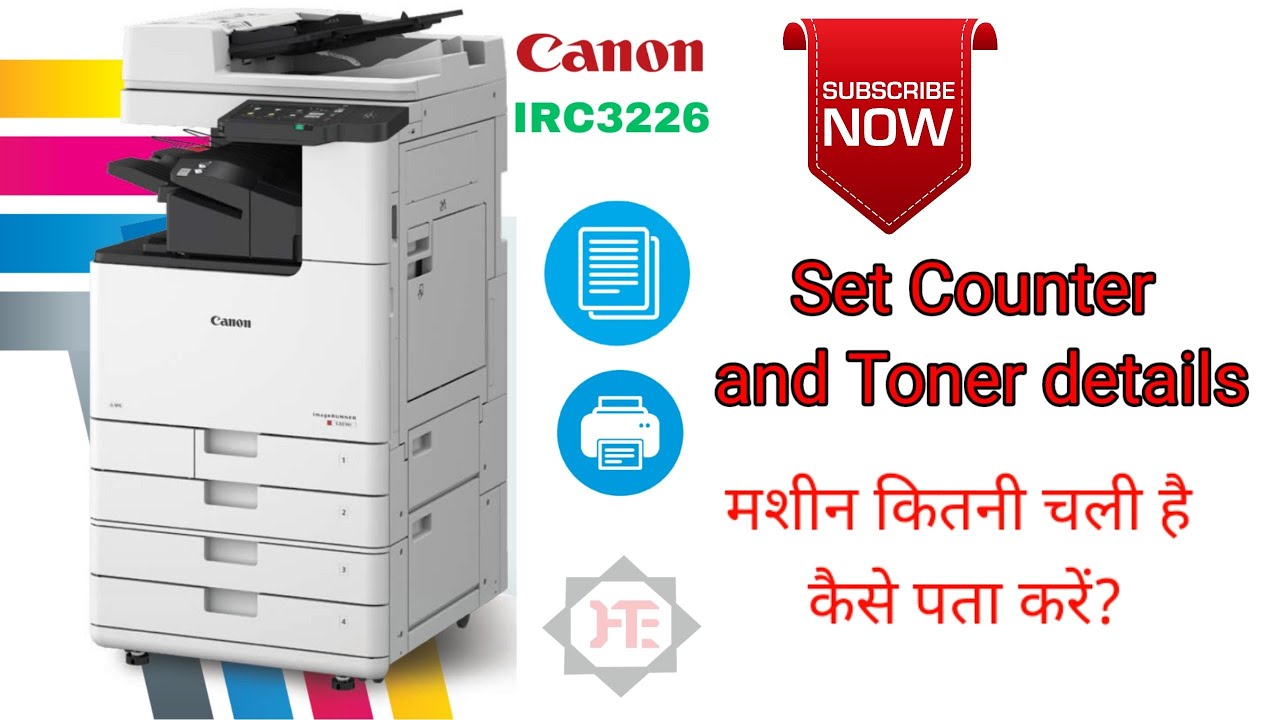 #set counter in canon iRAC-3226#How do you check toner - YouTube
