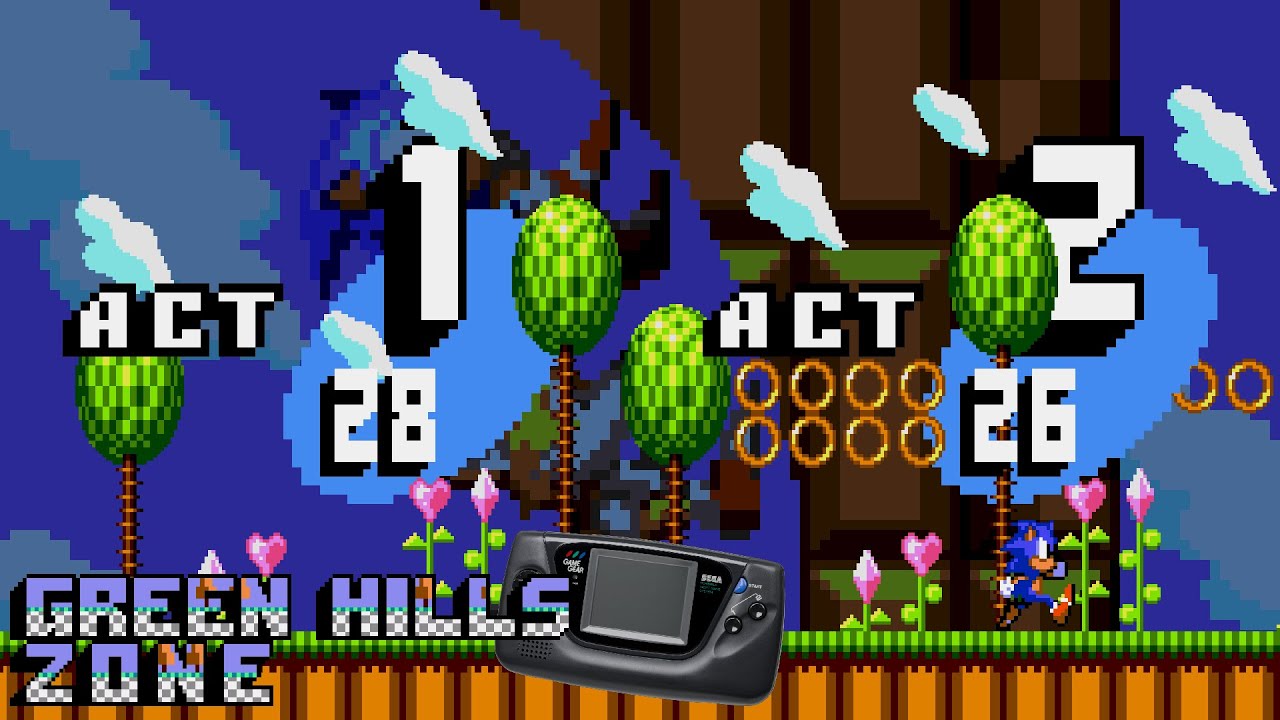 Sonic the Hedgehog 2 (Game Gear) - Green Hills Zone Act 1 in 28s and Act 2 in 26s - YouTube