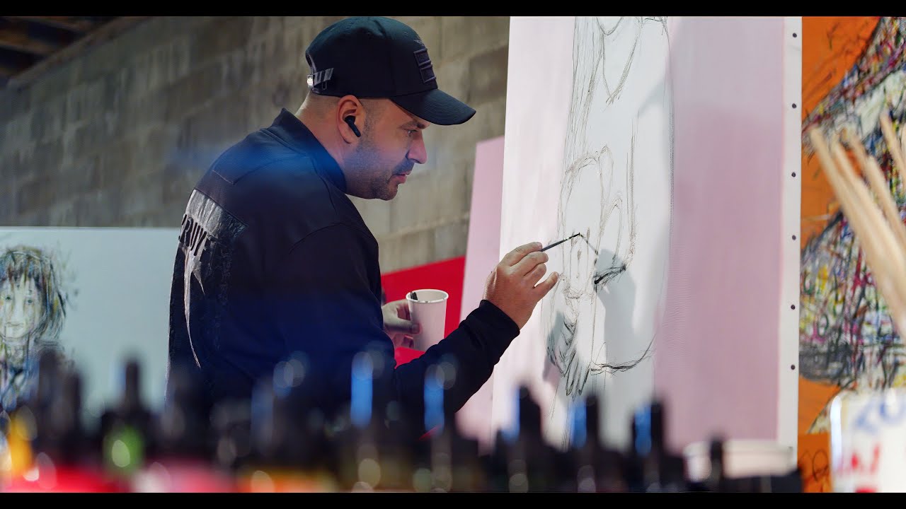 Kiko Artiste - "L'innocence" painting | Inside the artist's studio ...