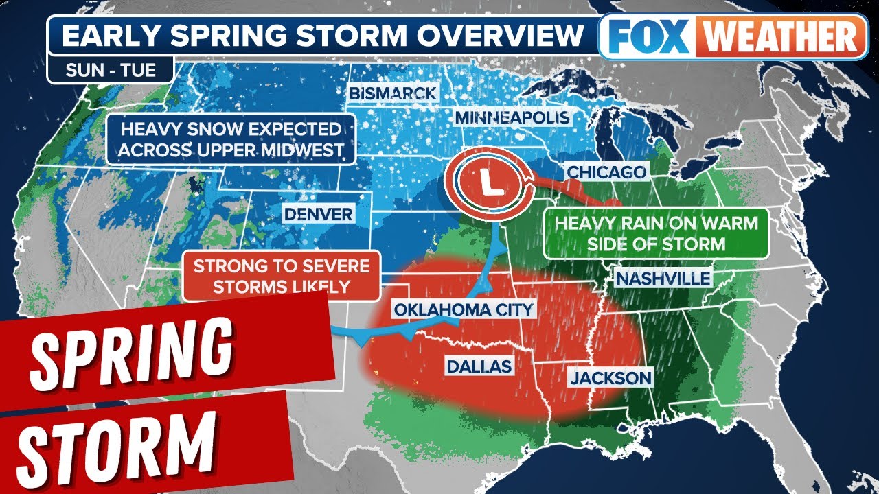 Spring Storm To Unleash Heavy Snow, Severe Weather Across US - YouTube