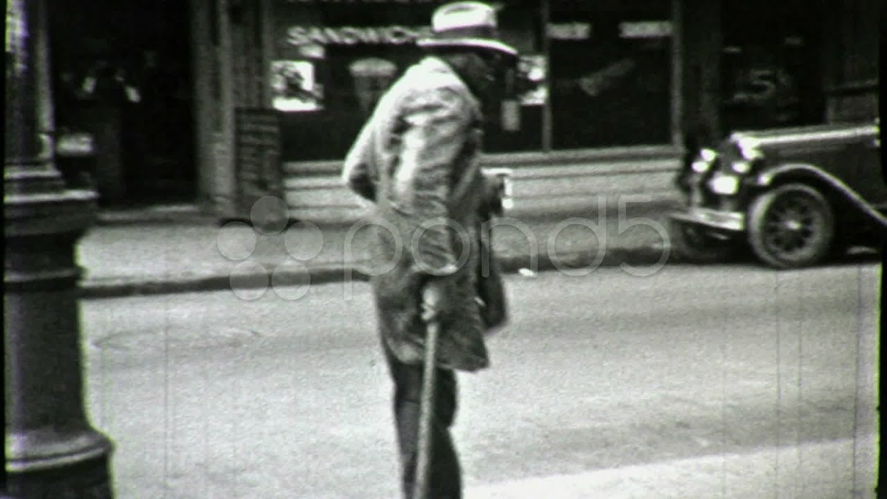 Street Scene Great Depression Beggar Homeless 1930S Vintage Film Home ...