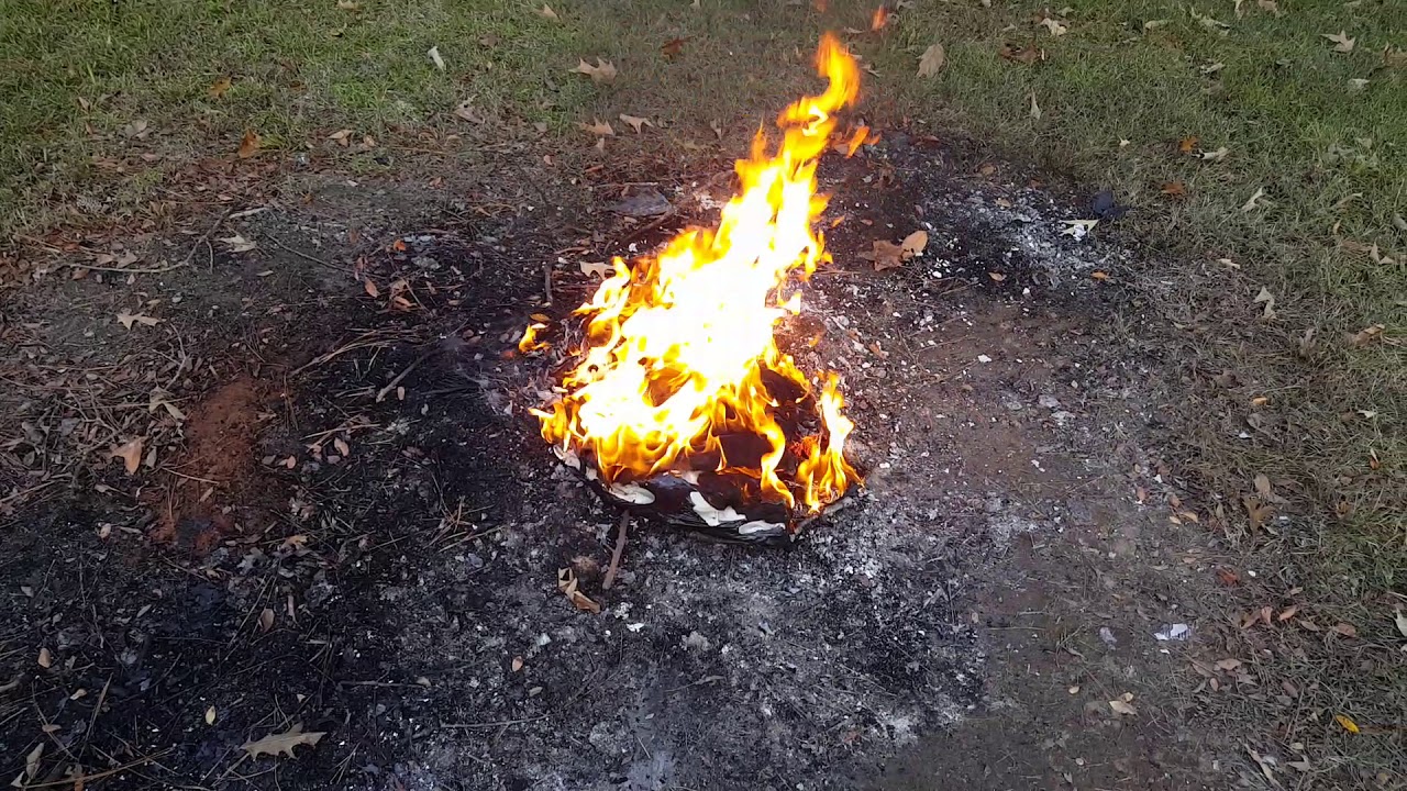 Burning Stuff 415: Large Trash Bag #7 - YouTube