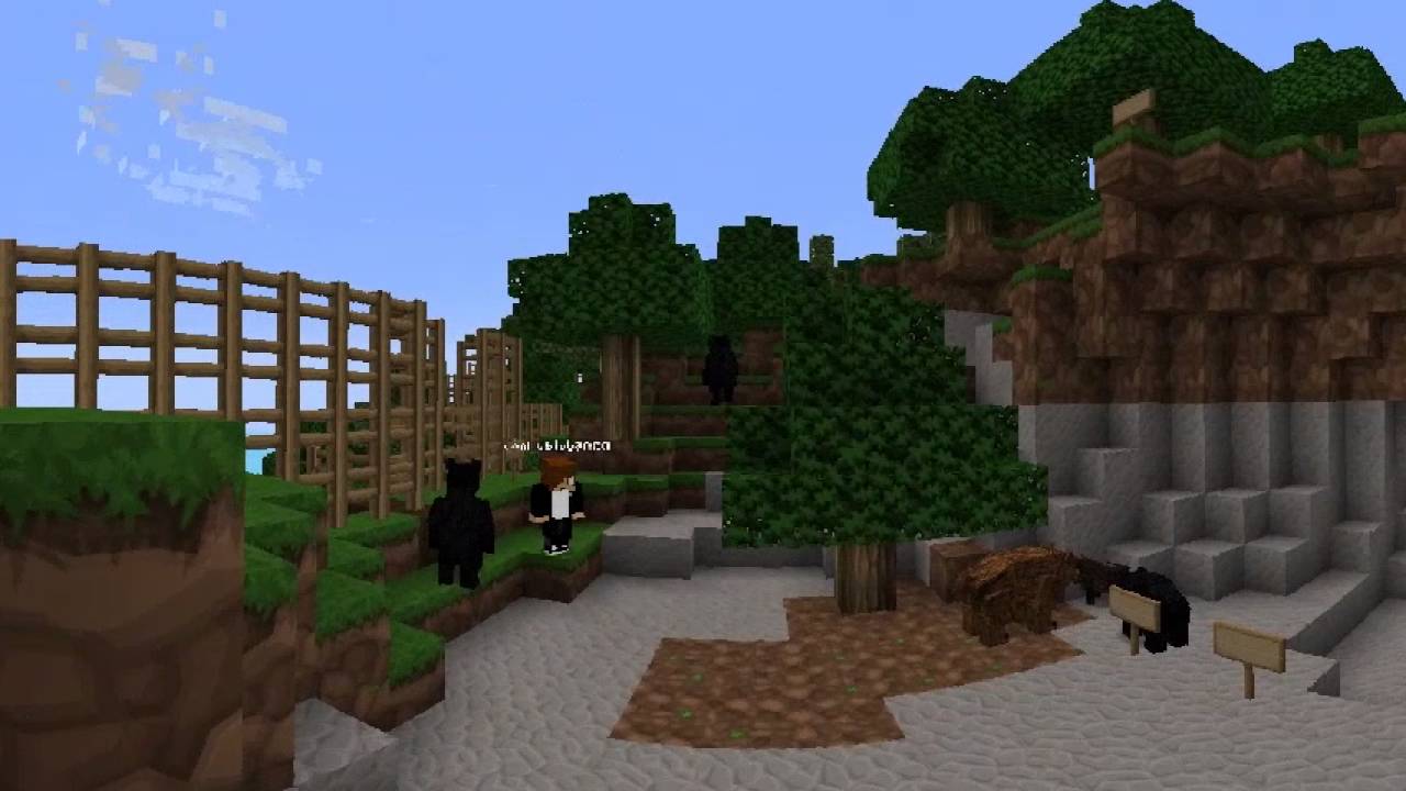 The @4hCreepers' Minecraft Sun Bear enclosure in 360º VR - YouTube